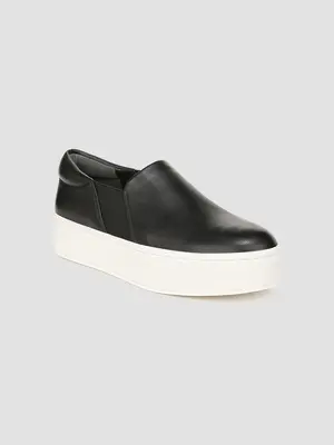Vince Warren Leather Platform Slip-on Sneakers