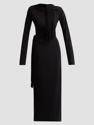 Altuzarra Garland Fringe Draped Maxi Dress