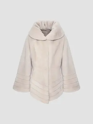 Gorski Reversible Textured Shearling Lamb Jacket - Cream