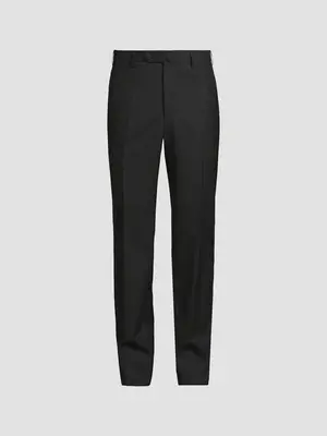 Isaia Basic Extended-tab Wool Trousers - Charcoal