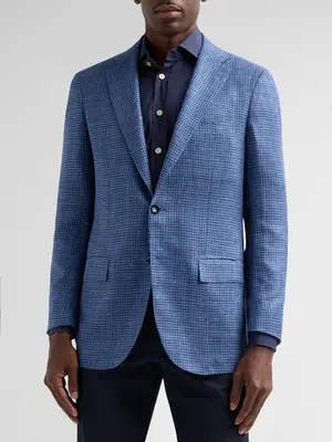 Kiton Cashmere Houndstooth Sport Coat