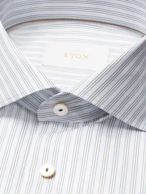 Eton Contemporary-fit Stripe Cotton-linen Shirt