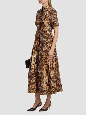 Adam Lippes Leighton Printed Poplin Shirtdress
