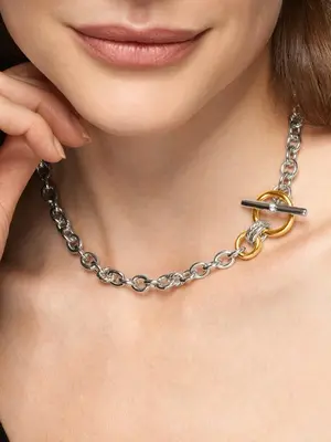 David Yurman Dy Mercer Toggle Chain Necklace In Sterling