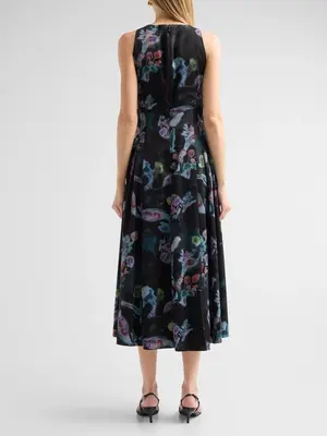 Prabal Gurung Floral Twill Midi-dress