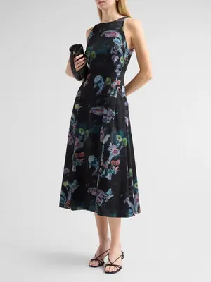 Prabal Gurung Floral Twill Midi-dress