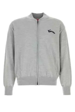 Kenzo Grey Wool Cardigan - Gray