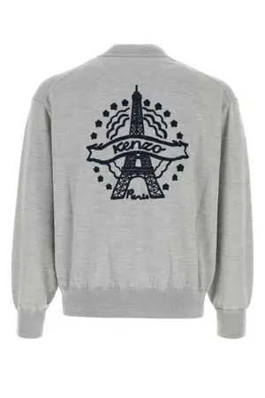Kenzo Grey Wool Cardigan