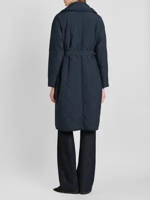 Kiton Quilted Belted Trench Coat