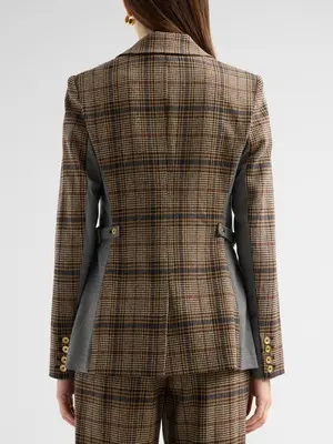 Ramy Brook Bianca Combo Plaid Blazer