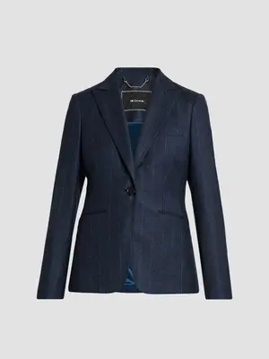 Kiton Pinstriped Wool-cashmere Blazer - Blue