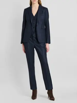 Kiton Pinstriped Wool-cashmere Blazer