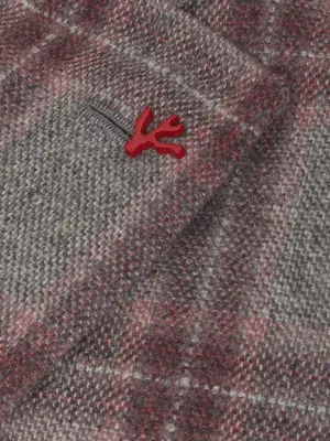 Isaia Windowpane Wool-cashmere Jacket