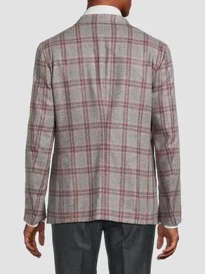 Isaia Windowpane Wool-cashmere Jacket