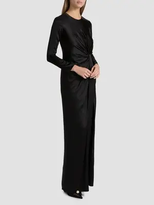 Adam Lippes Salome Draped Silk Charmeuse Gown