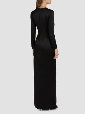 Adam Lippes Salome Draped Silk Charmeuse Gown