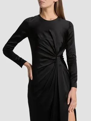 Adam Lippes Salome Draped Silk Charmeuse Gown