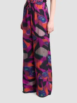 Dries Van Noten Puvis Printed Wrinkle Pants