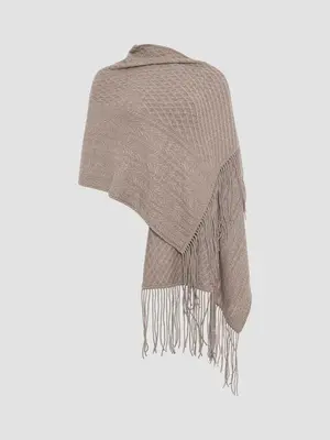 Gorski Select Knit Cashmere Shawl Khaki