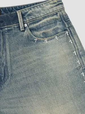 RtA Exodus Gustavo Denim Bermuda Shorts