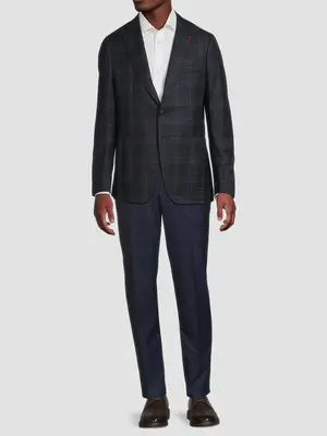 Isaia Delain Plaid Wool Jacket