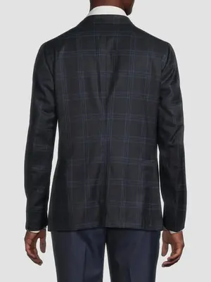 Isaia Delain Plaid Wool Jacket