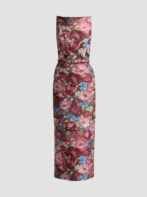Adam Lippes Sarita Floral-jacquard Column Midi Dress