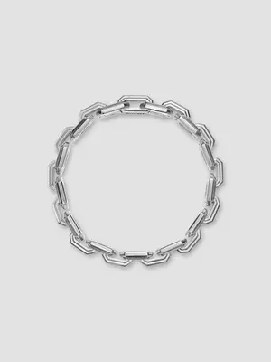 David Yurman Faceted Flat Link Bracelet In Sterling Silver