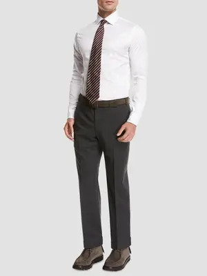 Giorgio Armani Crease-front Wool Trousers