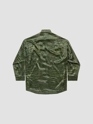 Balenciaga Cocoon Shirt In Croc Silk Satin