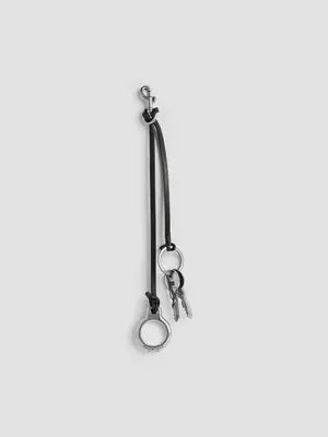 Balenciaga Keychain Charm Subway Compatible Airtag Keys - Black