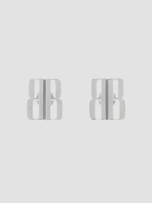 Balenciaga Nano Stud Earrings - Silver