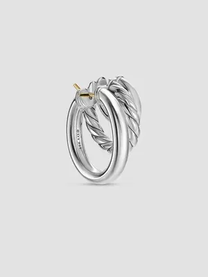 David Yurman Mercer Three Row Hoop Earrings In Sterling 21mm