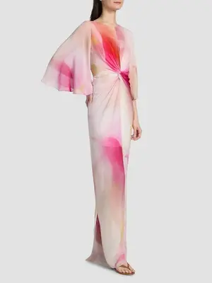 Prabal Gurung Dyed Twist Chiffon Gown