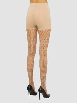 Wolford Dots Control-top Tights - Beige