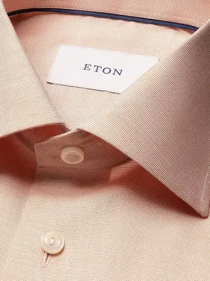 Eton Solid Cotton Slim-fit Oxford Shirt