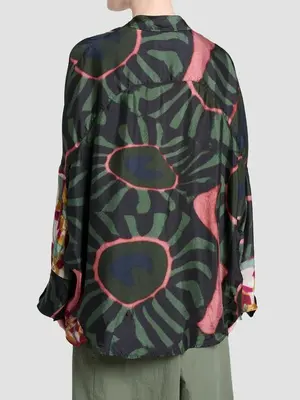 Dries Van Noten Casia Printed Fluid Shirt - Khaki