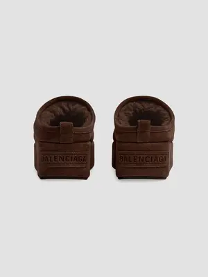 Balenciaga Alaska Soft Platform Mules - Light Espresso