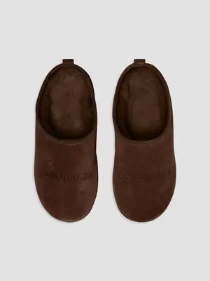 Balenciaga Alaska Soft Platform Mules - Light Espresso