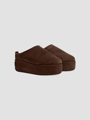Balenciaga Alaska Soft Platform Mules - Light Espresso