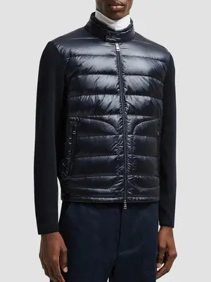 Moncler Down-filled Wool Cardigan