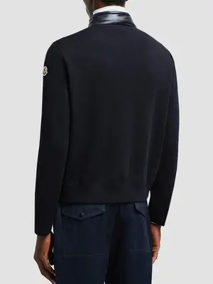 Moncler Down-filled Wool Cardigan