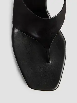 Khaite Marlow 55mm Leather Sculptural Mules - Black