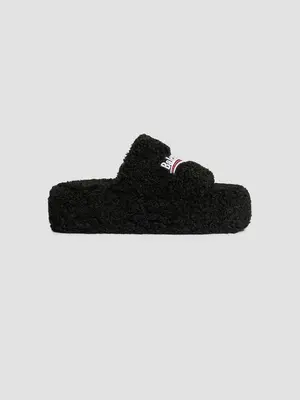 Balenciaga Furry Platform Sandals
