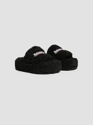Balenciaga Furry Platform Sandals