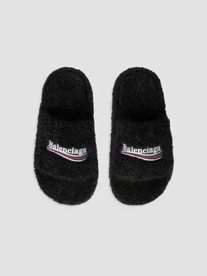 Balenciaga Furry Platform Sandals