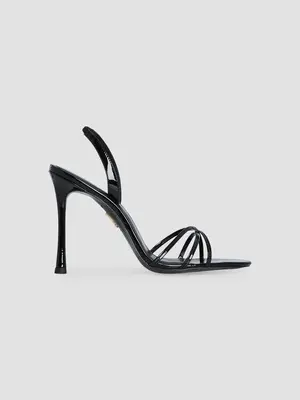 Retrofete Anabel 105mm Leather Slingback Sandals - Black