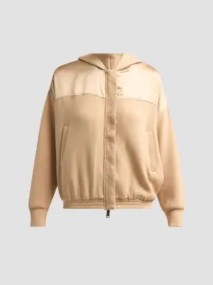 Ramy Brook Fiona Satin-trim Hooded Jacket