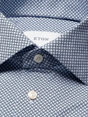 Eton Printed Stretch-cotton Slim-fit Shirt