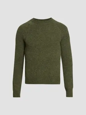 Dries Van Noten Alpaca-blend Crewneck Sweater - Forest